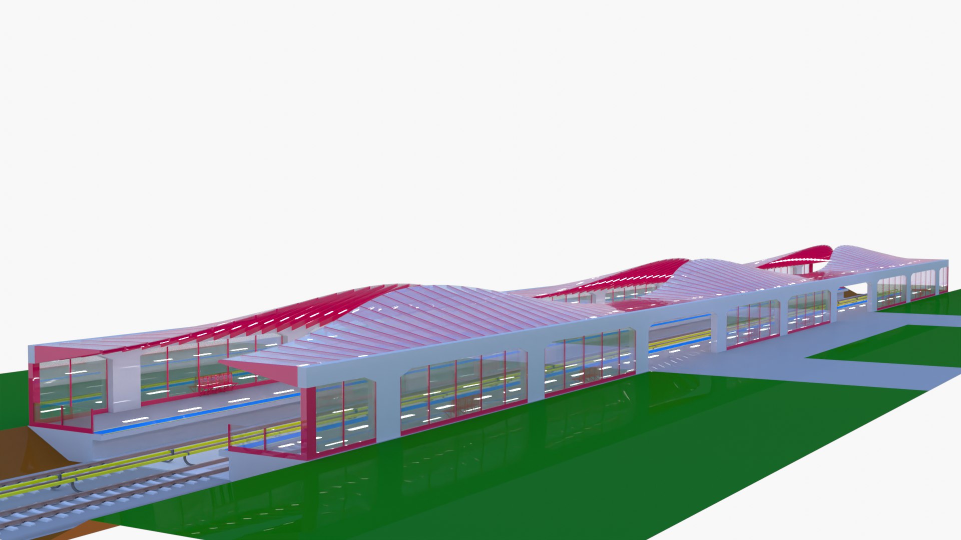 3D Railway Station Concept - TurboSquid 2159002