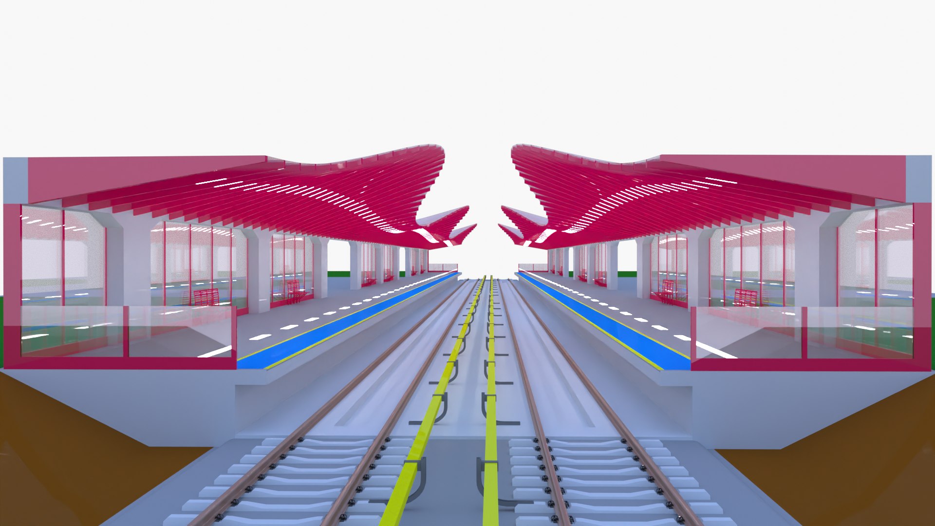 3D Railway Station Concept - TurboSquid 2159002
