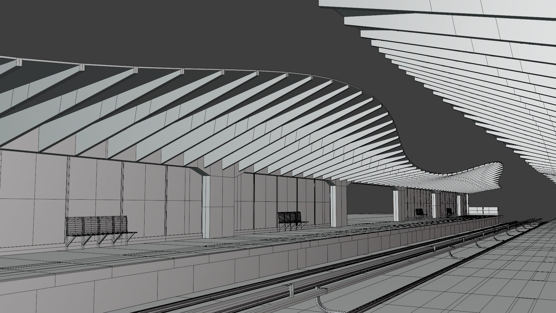 3D Railway Station Concept - TurboSquid 2159002