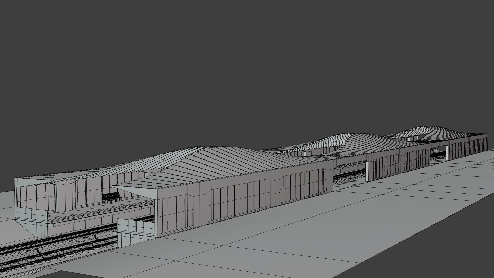 3D Railway Station Concept - TurboSquid 2159002