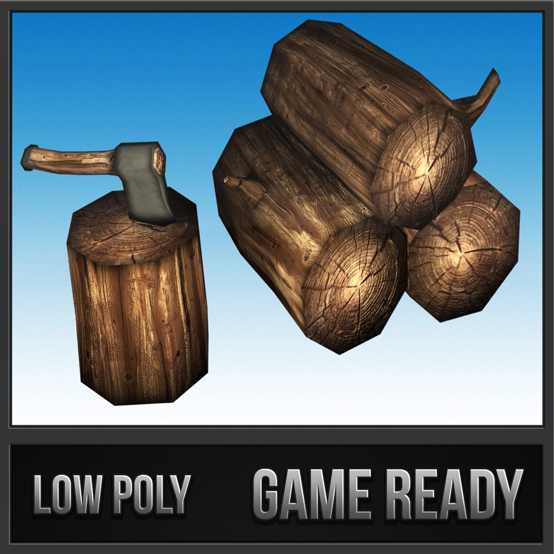 3d Model Of Lumbers Axe - Polys