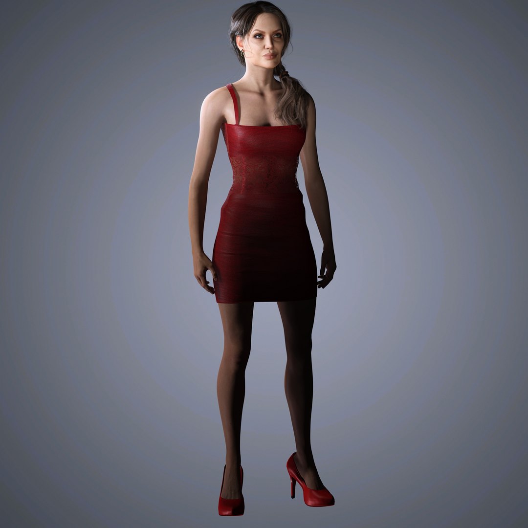 3D Angelina Jolie Character 3D Model Low-poly - TurboSquid 2328855