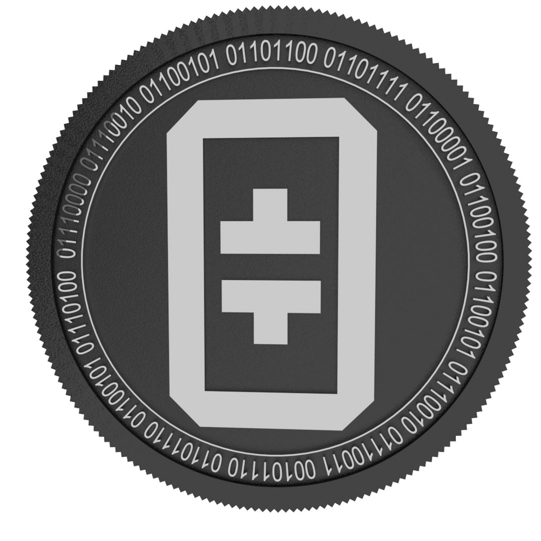 Theta Black Coin Model - TurboSquid 1434829