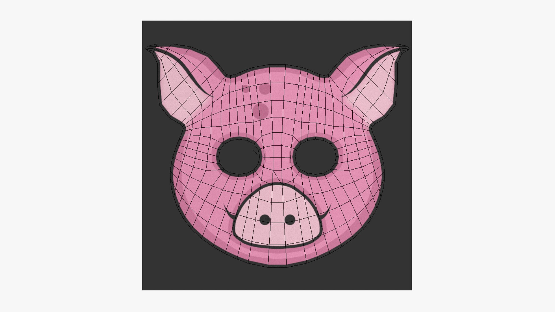 Pig Mask Paper 02 - Character Design Fashion 3D - TurboSquid 2386368