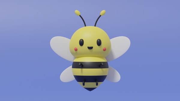 3D Cute Cartoon Bee - TurboSquid 1807380