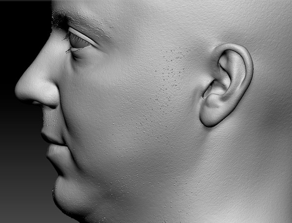 3D scan realistic male head - TurboSquid 1595377