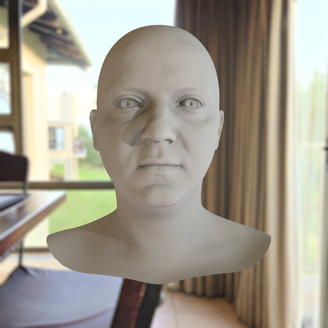 3D scan realistic male head - TurboSquid 1595377