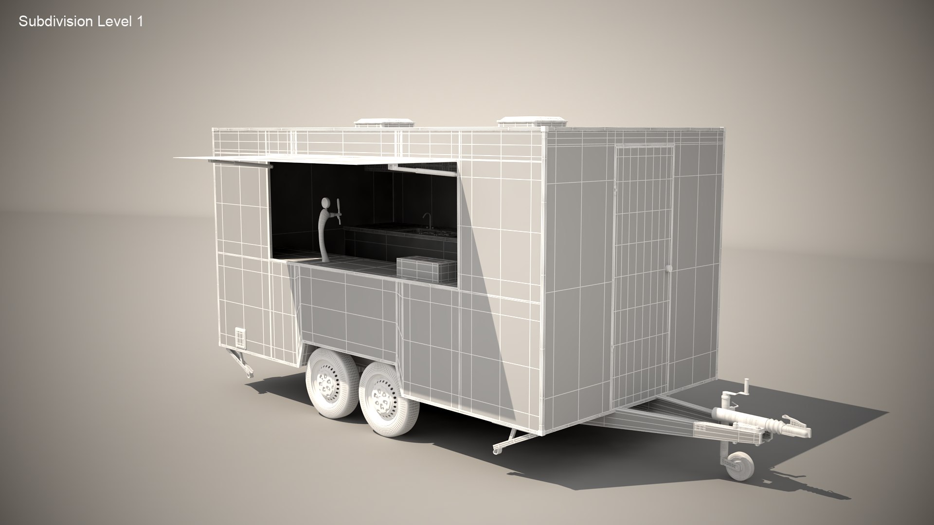 Catering Trailer 3D Model - TurboSquid 1481035