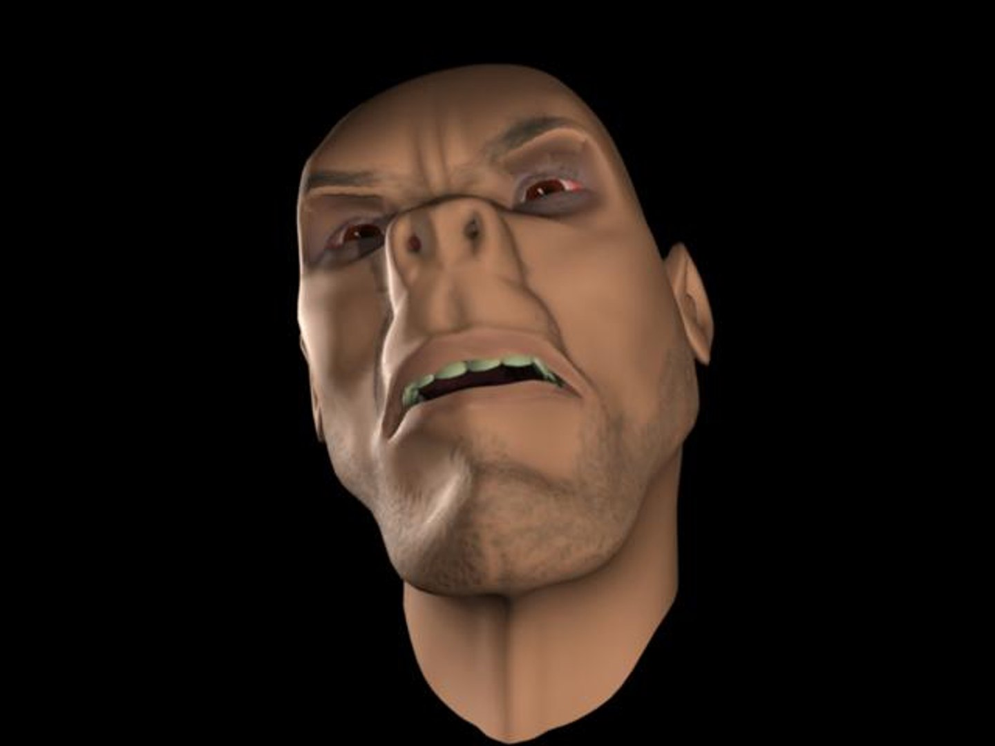 Obj Alien Ape Human Head