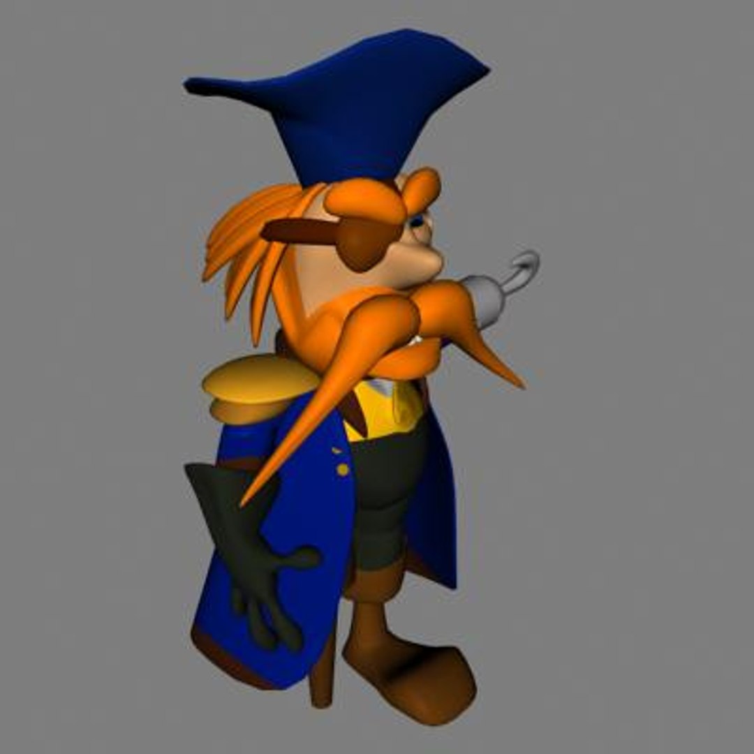 pirate cartoon 3d model