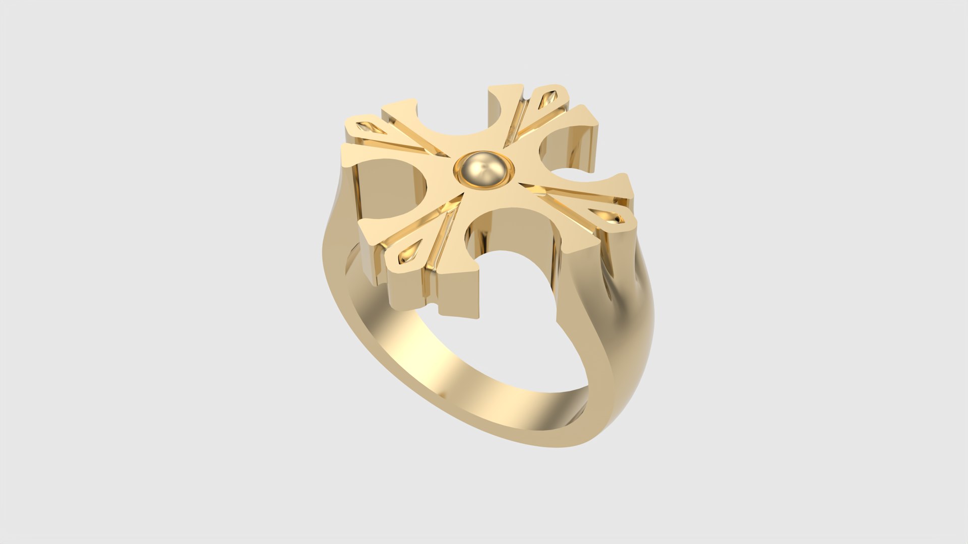 Beaded Cross Signet Ring JDBCo 3D - TurboSquid 2341441