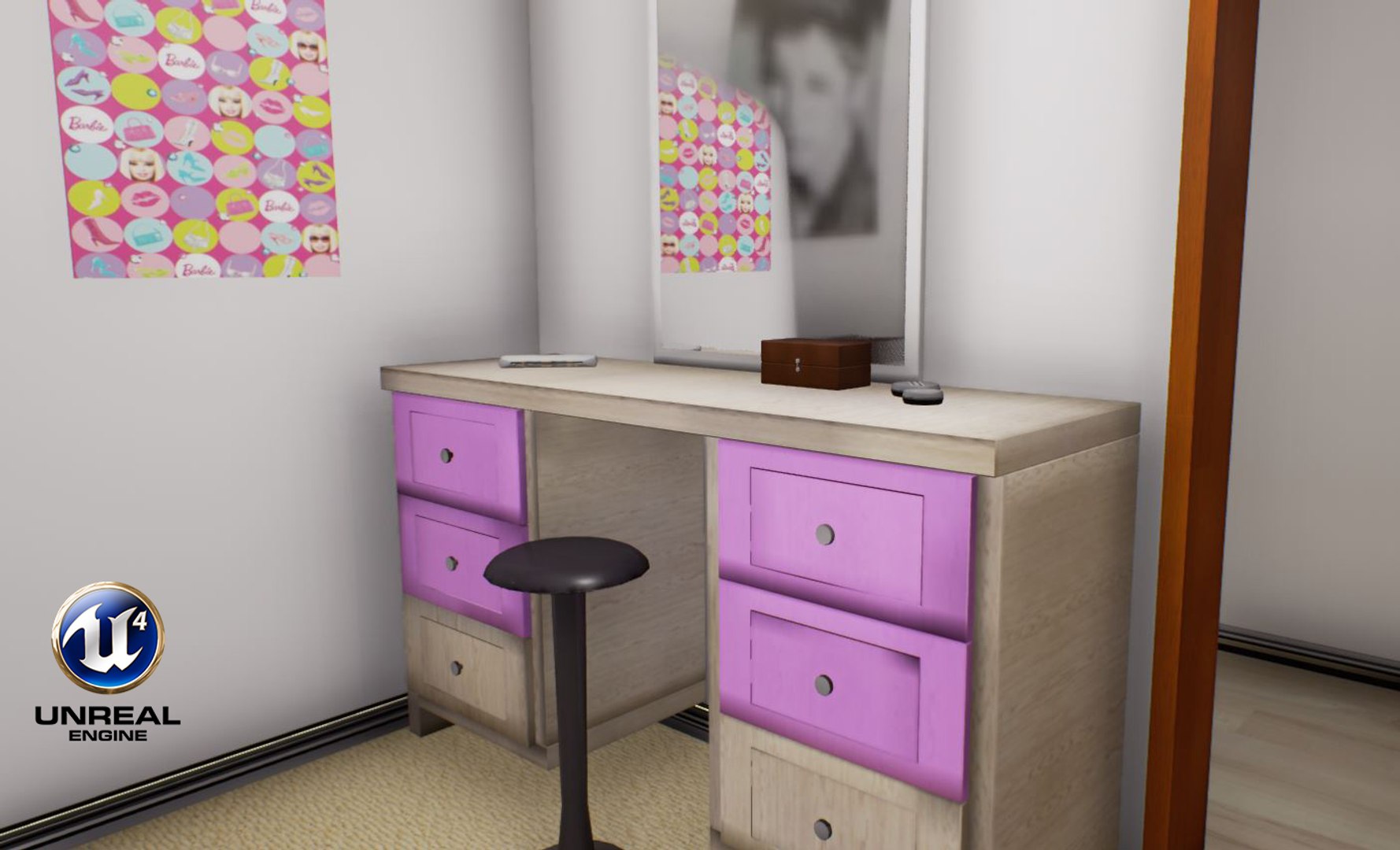 Make Makeup Table 3d Max