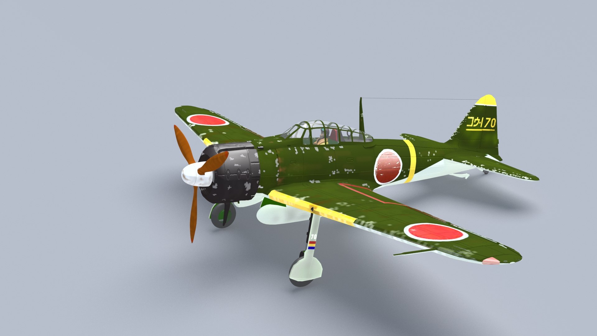 Mitsubishi A6M2 Zero Model - TurboSquid 1738210