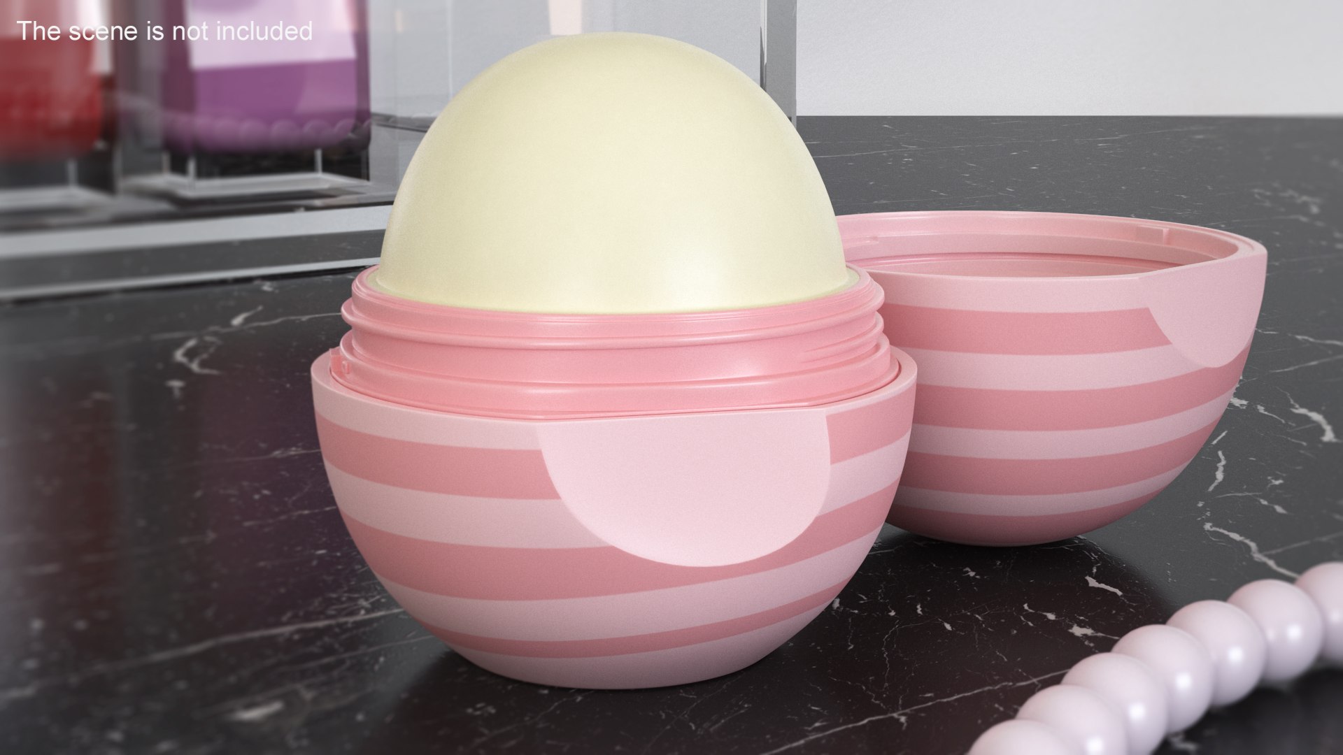 EOS Organic Lip Balm Pink Stripes Closed 3D Model - TurboSquid 2069269