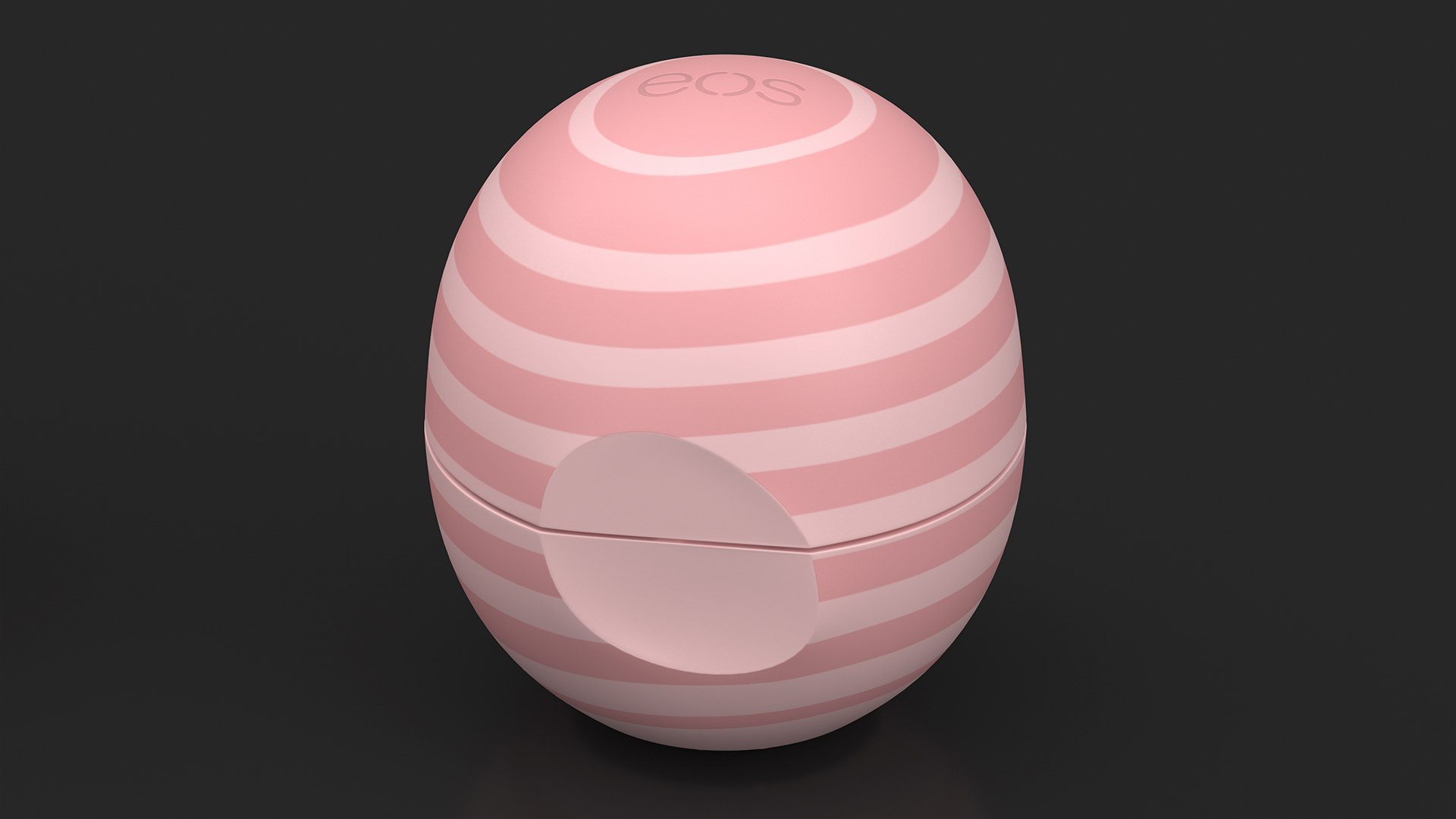 EOS Organic Lip Balm Pink Stripes Closed 3D Model - TurboSquid 2069269