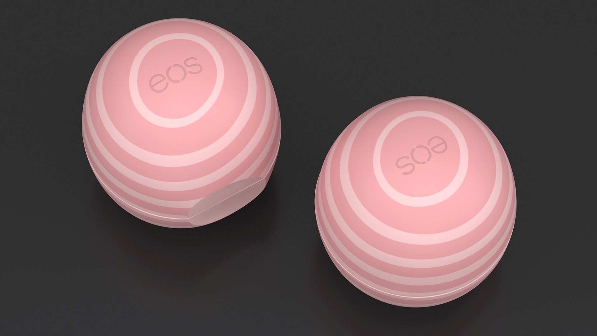 EOS Organic Lip Balm Pink Stripes Closed 3D Model - TurboSquid 2069269