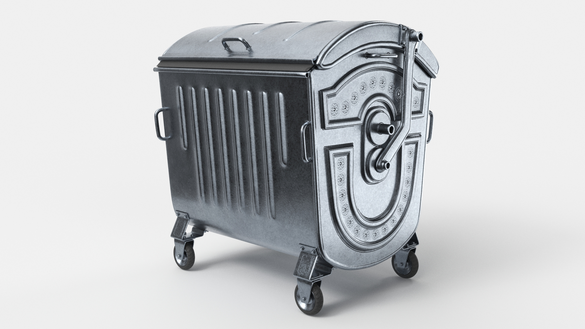 3D Metal Garbage Container - PBR model - TurboSquid 2160676