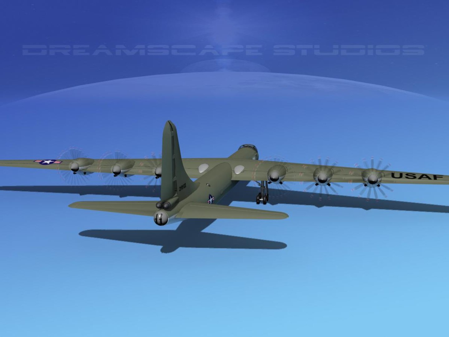 b-36a convair b-36 peacemaker 3d model
