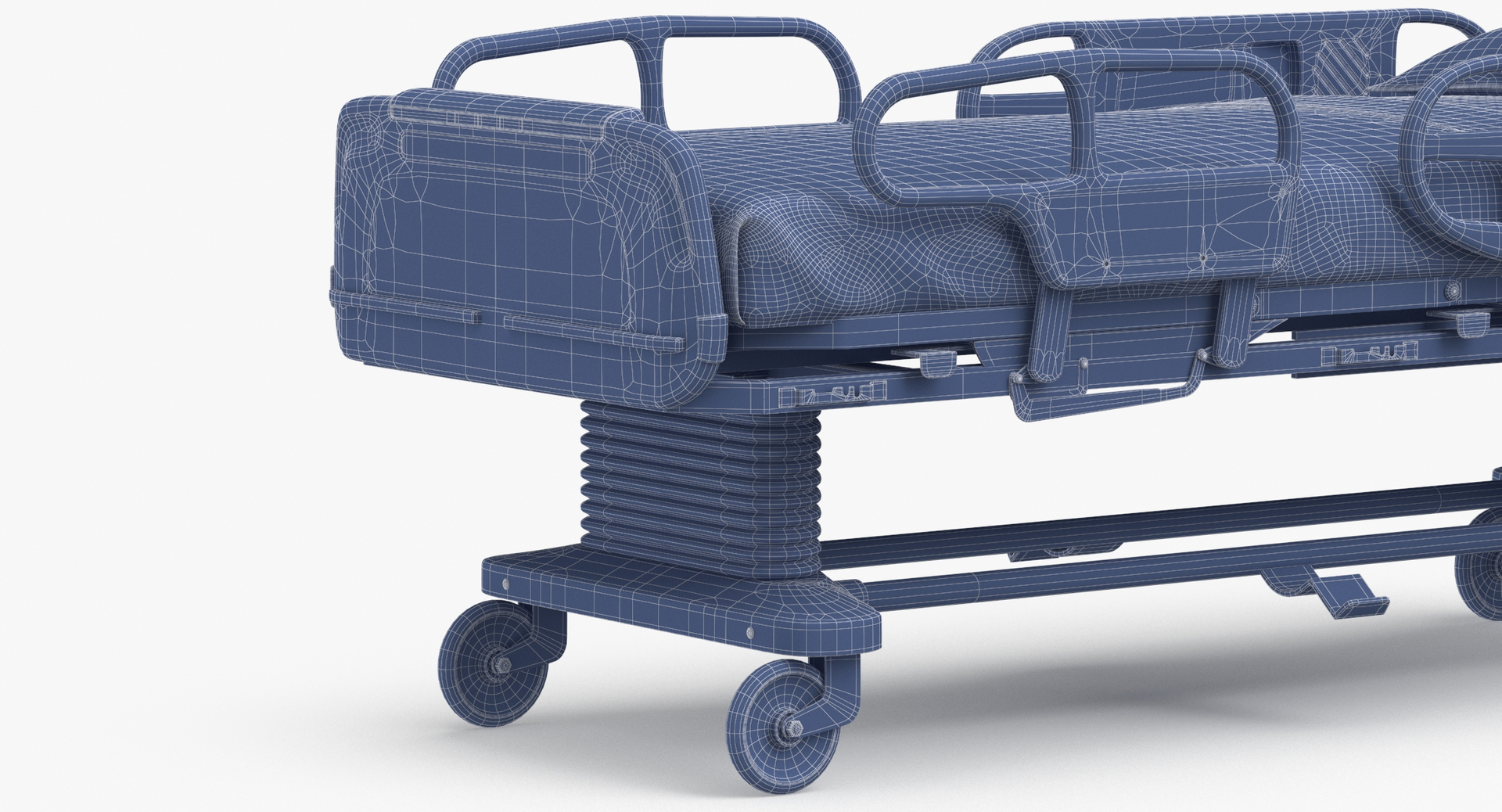 Hospital Bed Dressed And Flat 3D model - TurboSquid 1925427