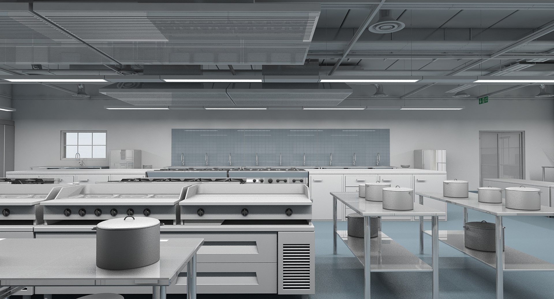 Commercial Kitchen 3d Max
