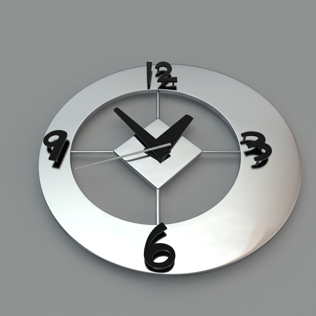 3d Modern Wall Clock