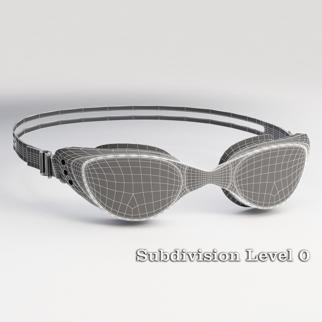 Swim Goggles Red 3D Model - TurboSquid 1176553