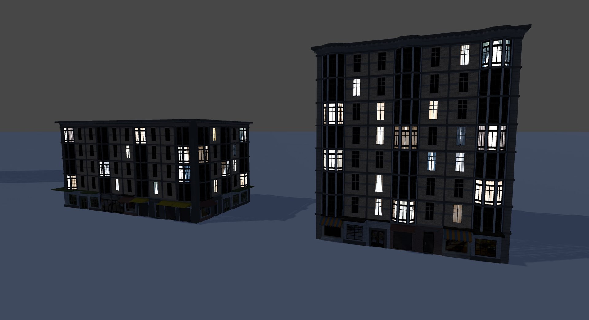 Buildings Modular 3D Model - TurboSquid 1555407