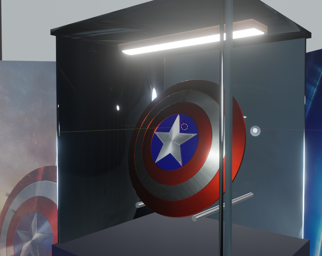 Escudo Del Cap A. En Vitrina De Museo Model - TurboSquid 1728557