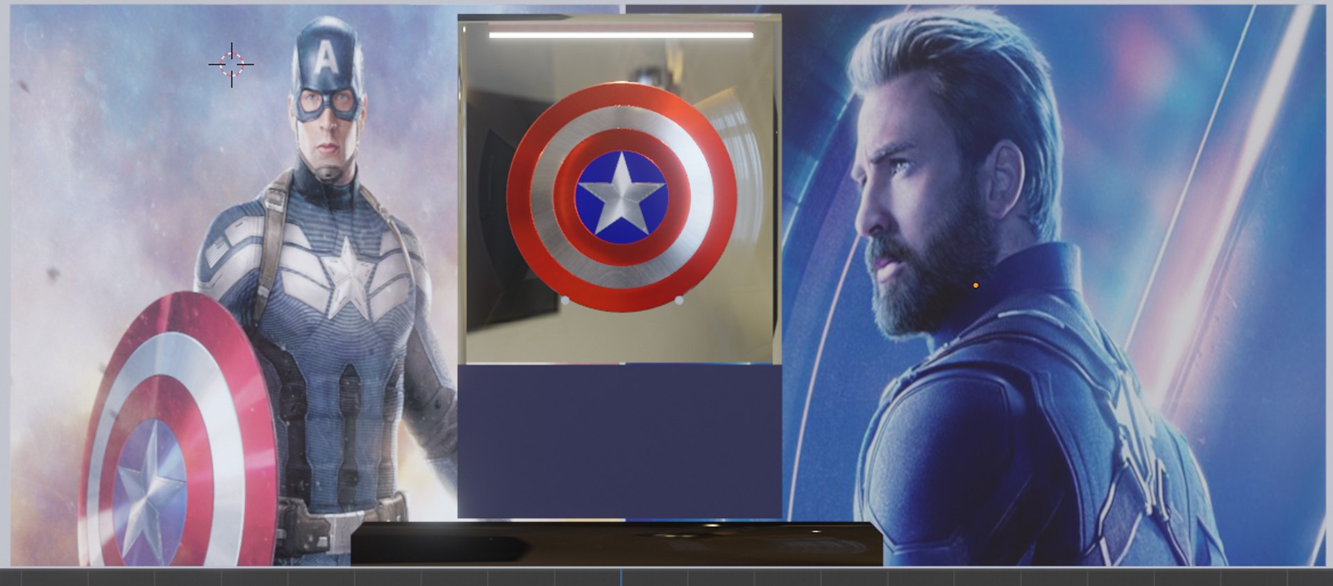 Escudo Del Cap A. En Vitrina De Museo Model - TurboSquid 1728557