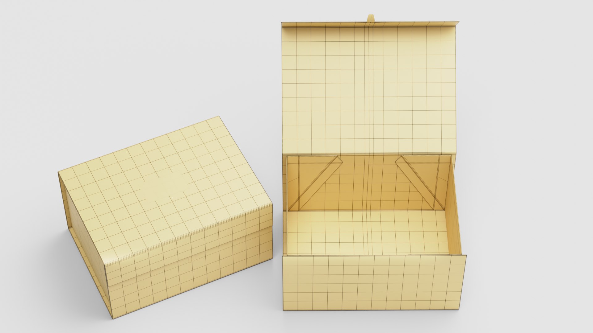 3D Large Gift Box Combo Cardboard Model - TurboSquid 2317151