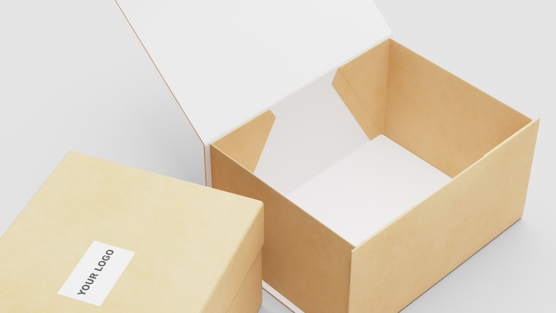 3D Large Gift Box Combo Cardboard Model - TurboSquid 2317151