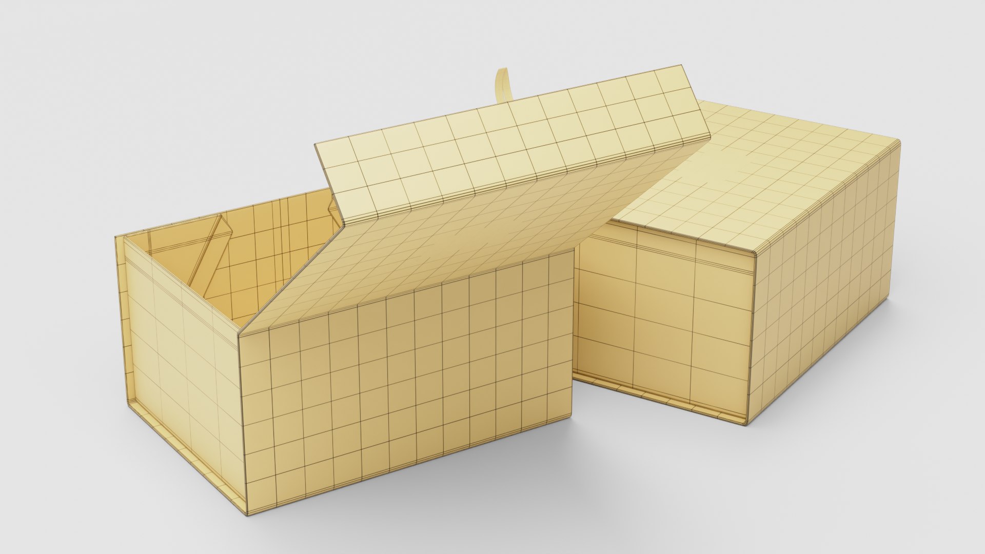 3D Large Gift Box Combo Cardboard Model - TurboSquid 2317151