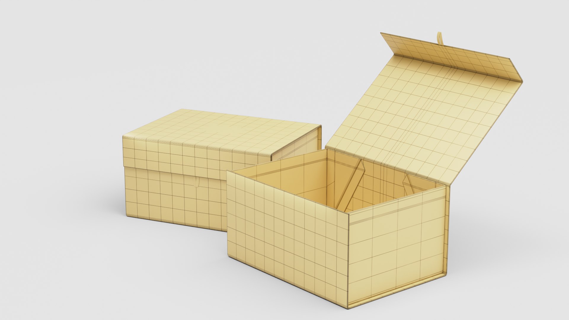3D Large Gift Box Combo Cardboard Model - TurboSquid 2317151