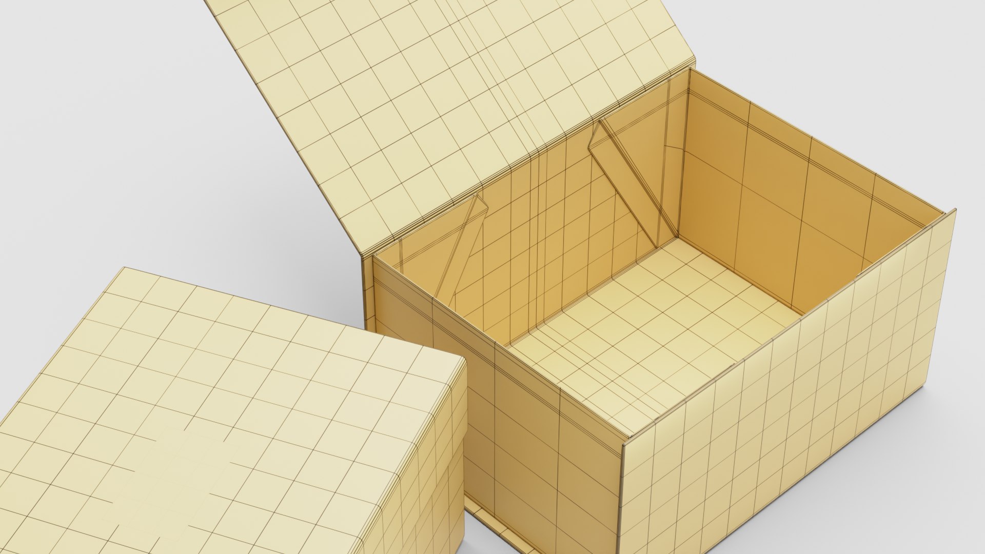 3D Large Gift Box Combo Cardboard Model - TurboSquid 2317151