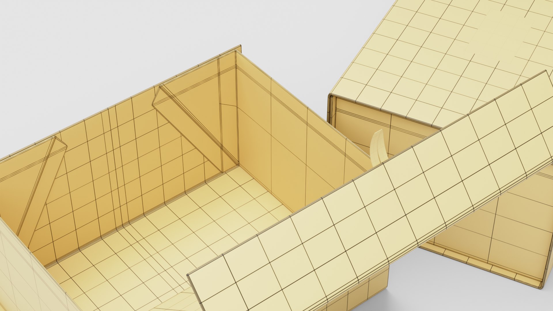 3D Large Gift Box Combo Cardboard Model - TurboSquid 2317151