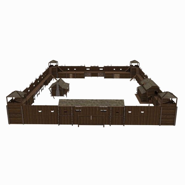 3d model fort colonization america