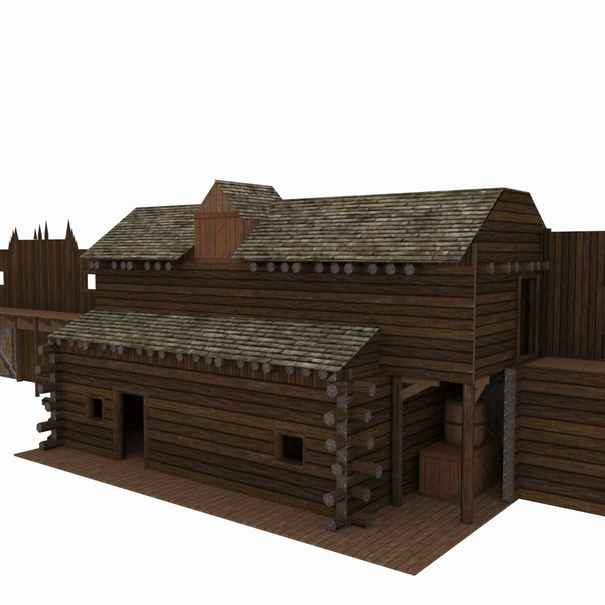 3d model fort colonization america