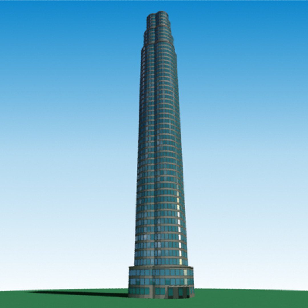 Realistic Skyscraper 3d Model