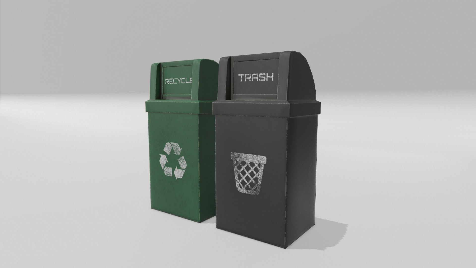 Free 3D trash recycle bin model - TurboSquid 1411329