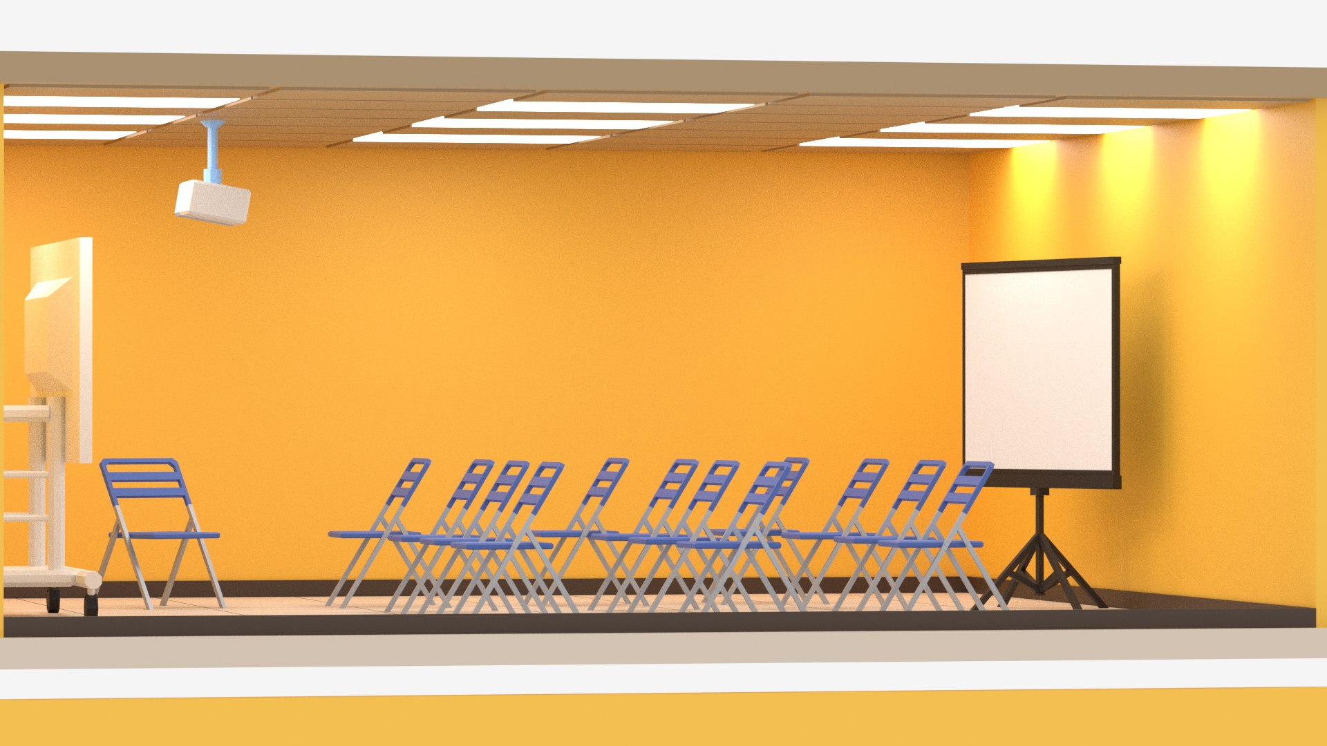 Cartoon Conference Room Interior 3D - TurboSquid 2324188
