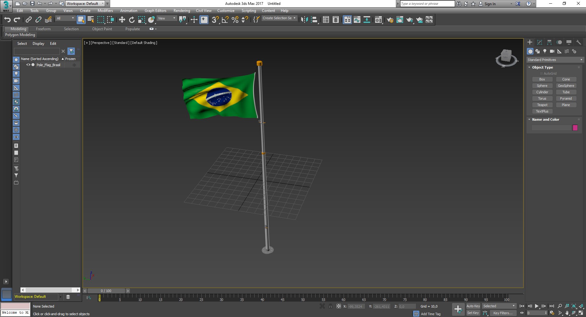 Pole Flag Brazil 3D Model - TurboSquid 2177203