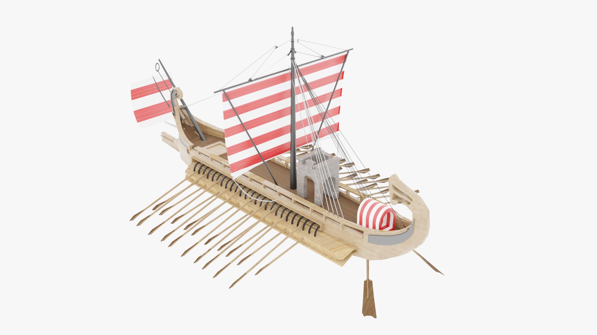 Caesar Roman Boat Ship 3D model - TurboSquid 1826825
