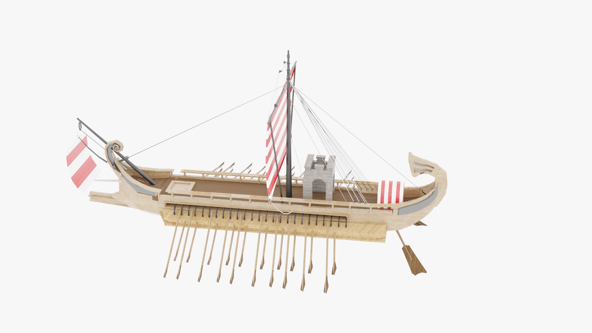 Caesar Roman Boat Ship 3D model - TurboSquid 1826825