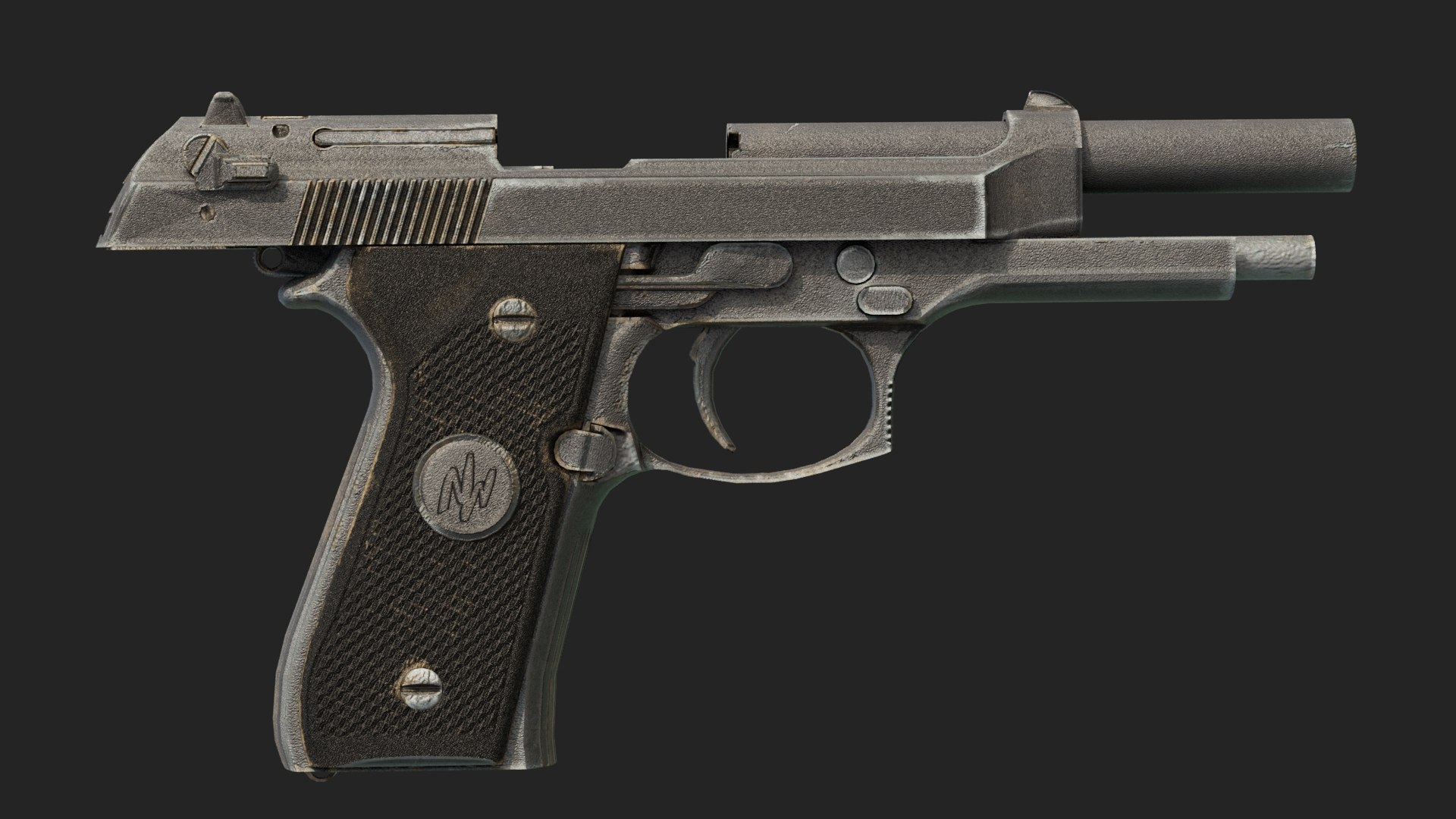 Pistole Beretta M9 3D Model - TurboSquid 2098019