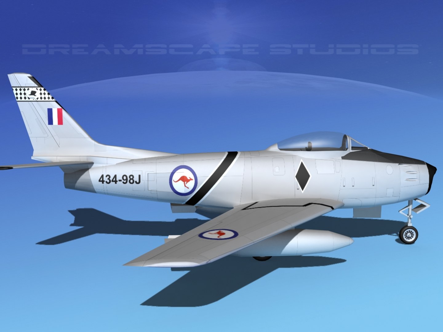 North American F-86 Sabre 3d Model