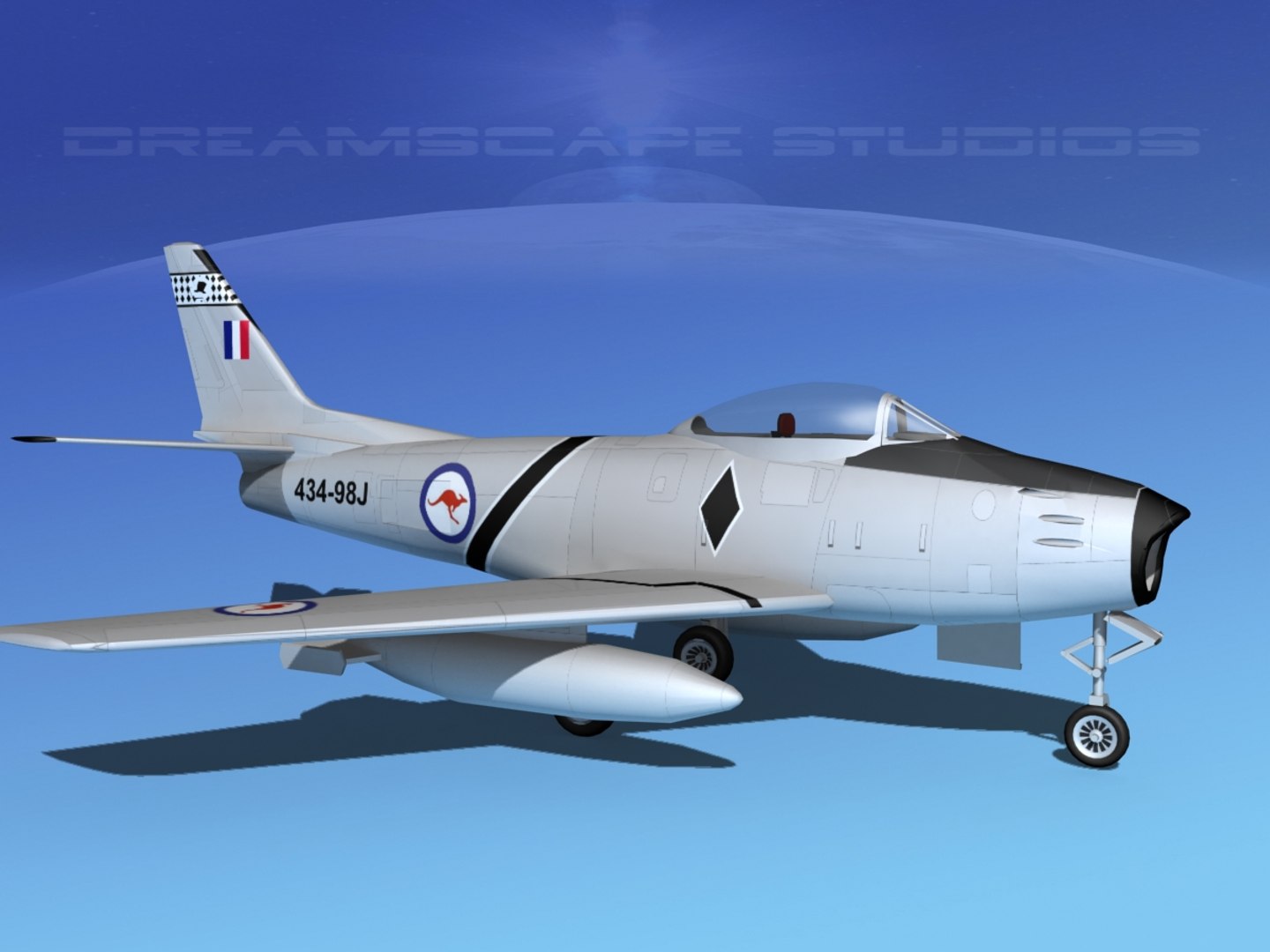 North American F-86 Sabre 3d Model