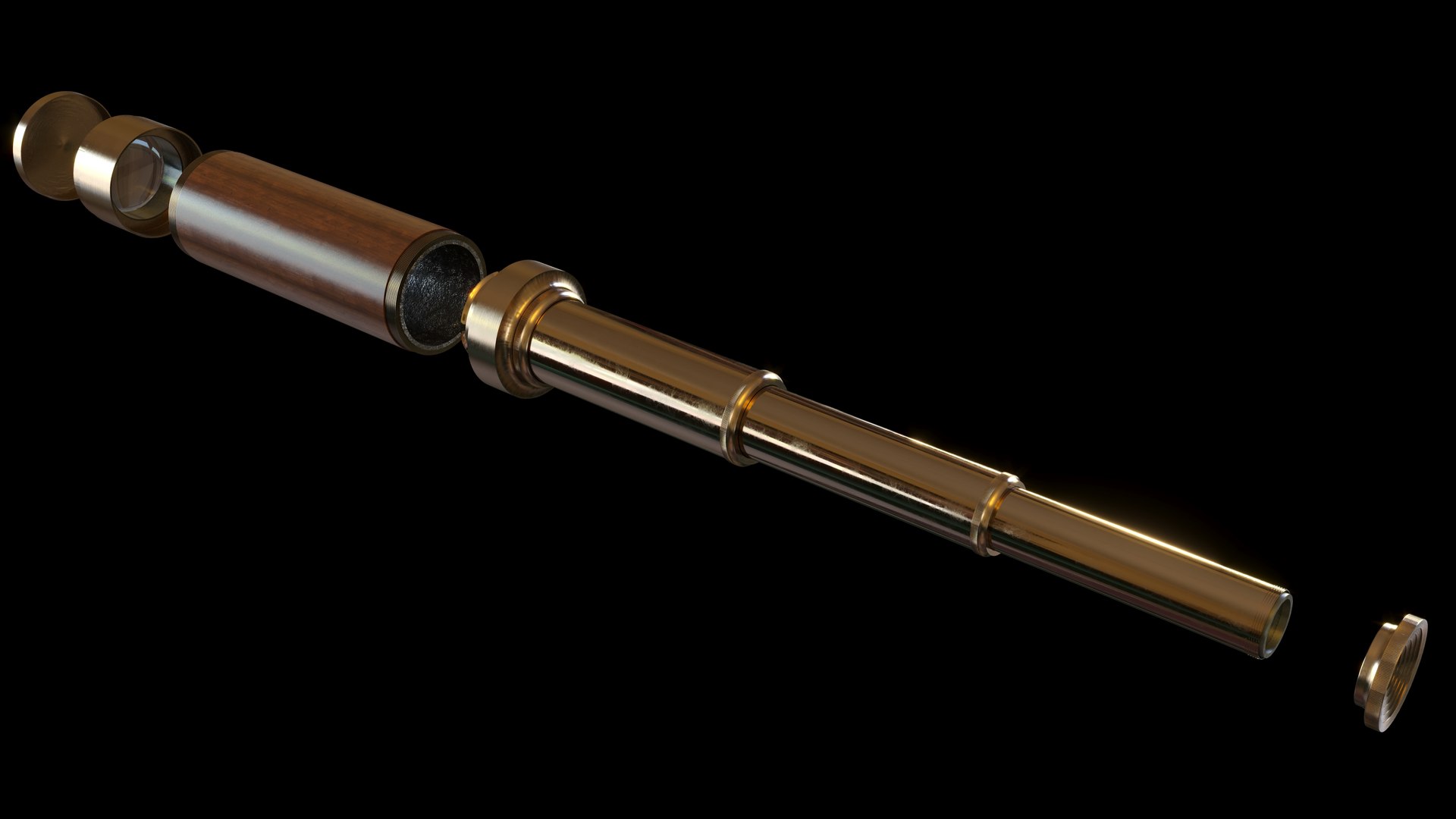 Sailing Spyglass Scope 3D Model - TurboSquid 1774748