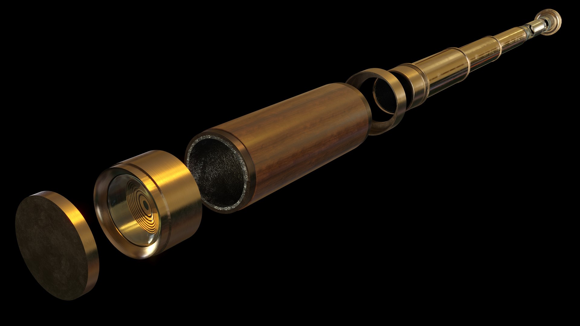 Sailing Spyglass Scope 3D Model - TurboSquid 1774748
