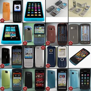 Bundle And Low Poly Nokia C6 01 3D Models For Download | TurboSquid