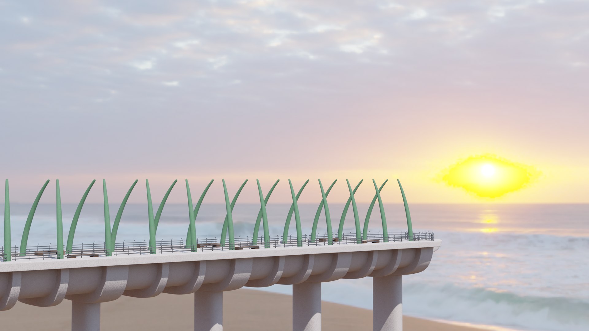 Whalebone Pier Model - TurboSquid 2188587
